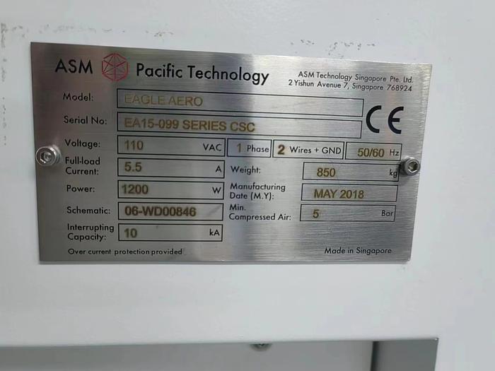 Used 2018 ASM EAGLE AERO Bonders for Sale at Tara Semiconductor Tec...