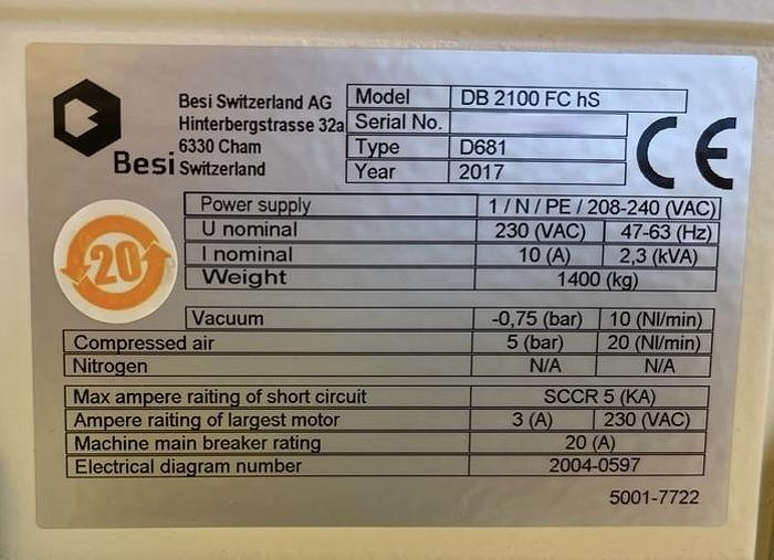 Used 2017 ESEC 2100 FC HS Die Bonder for Sale at Tara Semiconductor...