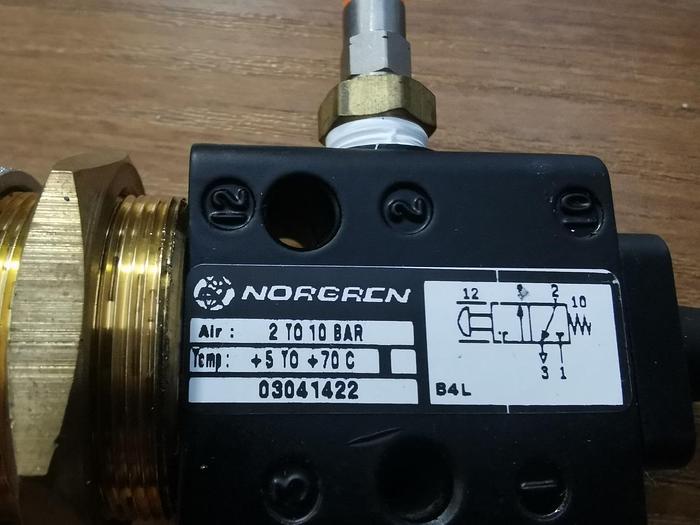Used Norgren 03041422 Push Button Spring Activation Valve B4L for S...