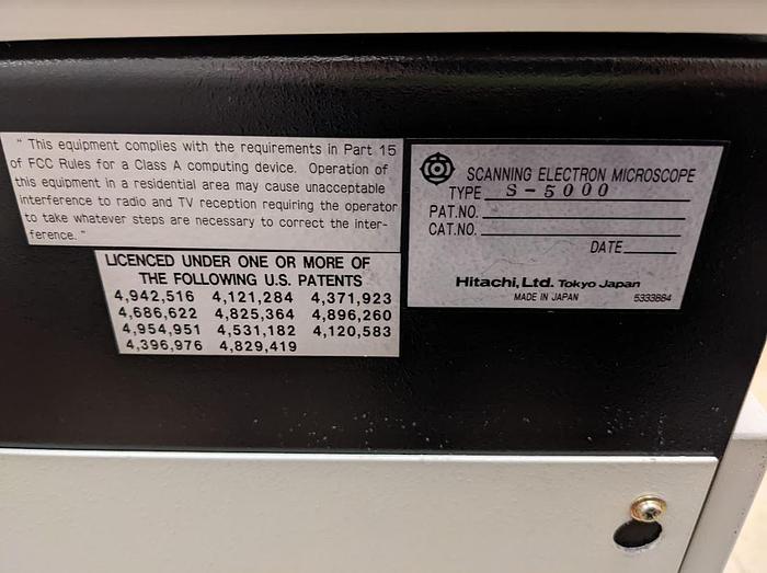 Used 1998 Hitachi S 5000 Field Emission Scanning Electron Microscop...