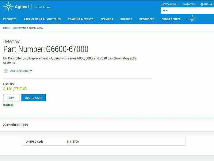 Used Agilent G6600-67000 DP Controller CPU Replacement Kit for HP 6...