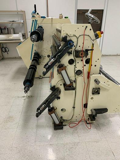 Used 62" DEACRO MODEL DA-650 DUPLEX CENTER-WIND SLITTER REWIND...